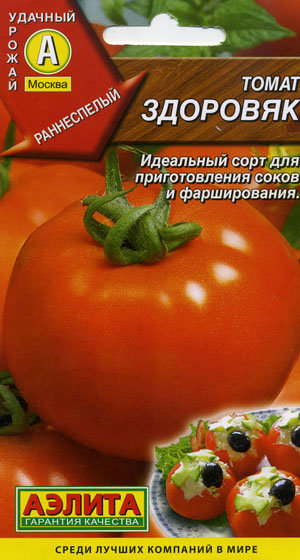Томат Здоровяк: описание сорта помидоров, характеристики. Особенности ...